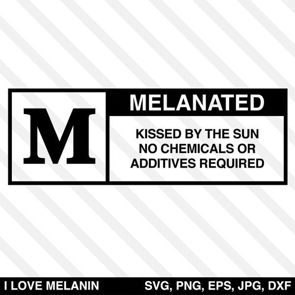 Melanated Rating SVG – I Love Melanin